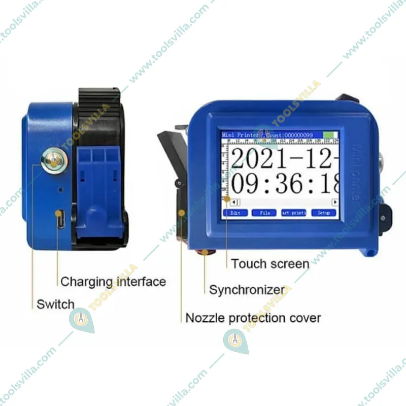 Mini Portable Printer Machine without Cartridge for Expiry Dates, Batch ...