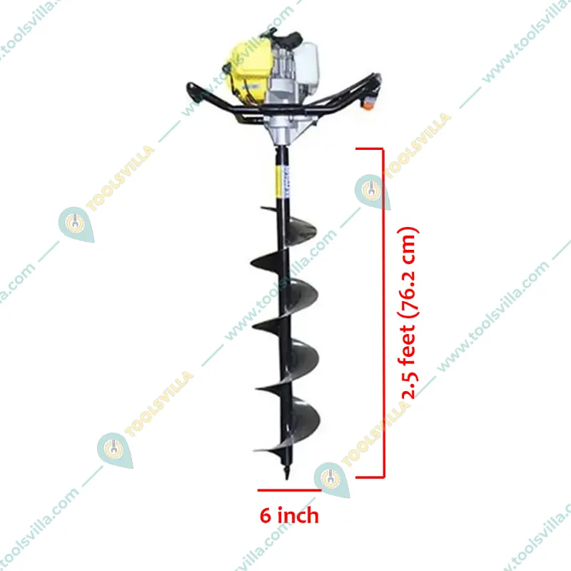 KisanKraft Kisankraft KK PPDE 71 71 cc One Man Operated Earth Auger with 6 inch Auger bit