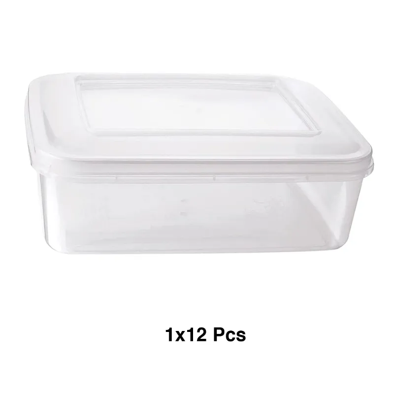 High Quality Plastic Containers 26.8X19.6X11.5 cm (Pack of 12)