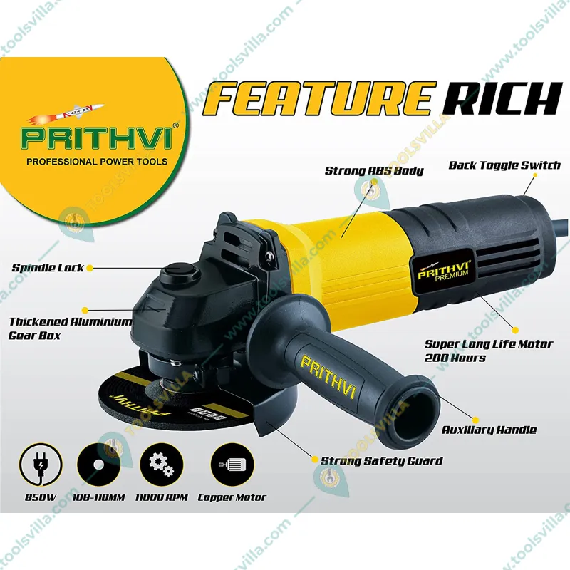 100mm 850W Angle Grinder, 11000 RPM ( PPR 100 )