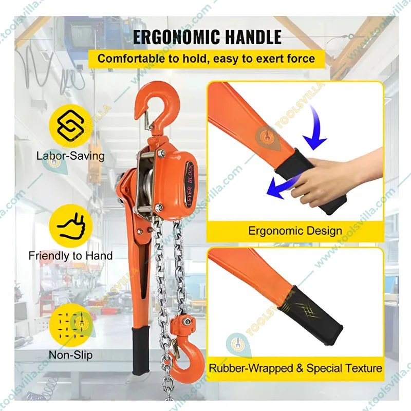 HT 3 Ton Ratchet Lever Hoist With 3 Meter Max. Lifting Height, 8 mm Chain