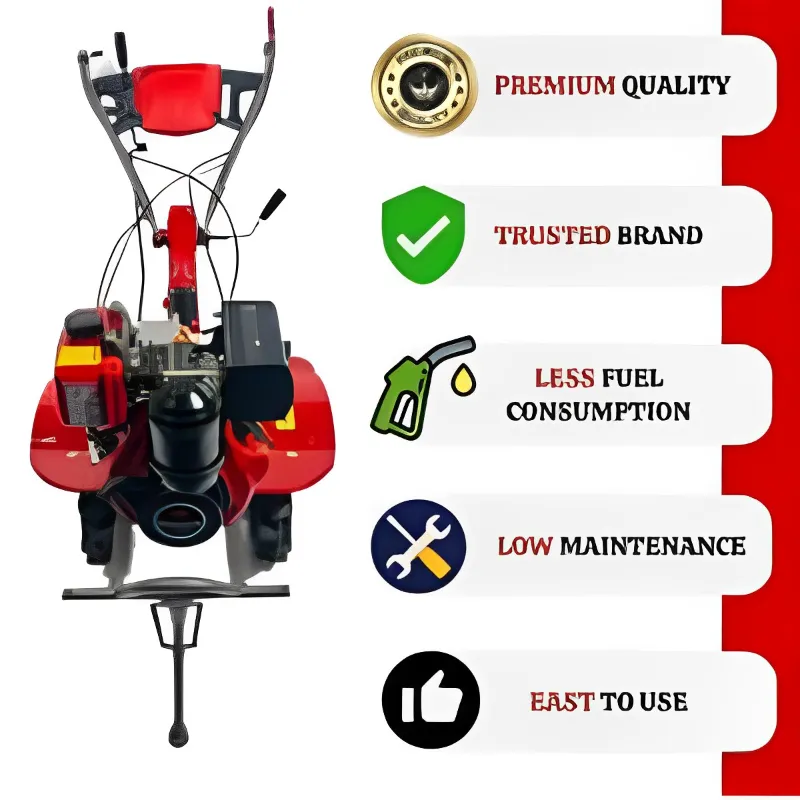 Generic (Imported) - Heavy Duty 173F Recoil Start 7 HP Diesel Power Tiller with Free Accessories