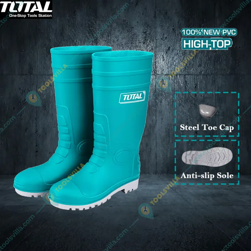 TOTAL - Total 44 Size 15 Inch Pvc Safety Gumboots with Steel Toe Cap ...