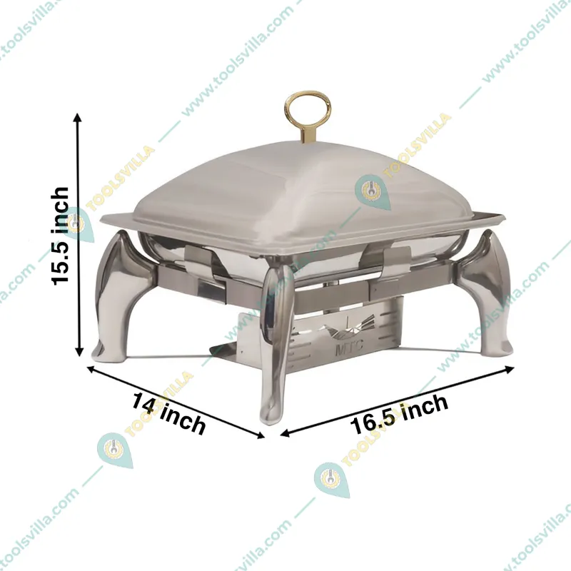Premium Quality Stainless Steel Rectangular Chafing Dish with Lid, 7.5 ...