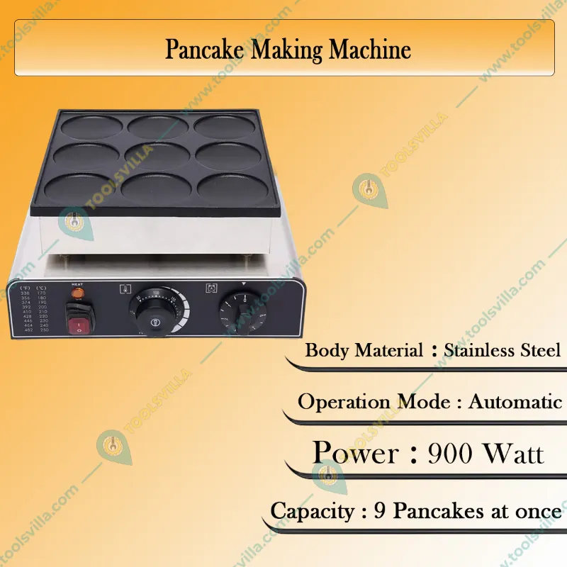 Commercial Stainless Steel Pancake Making Machine, 900W