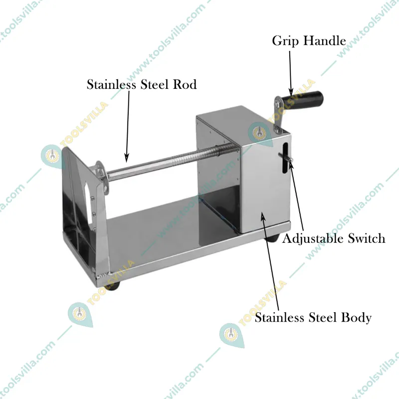 Premium Quality Twisted Potato Cutting Machine SS Body