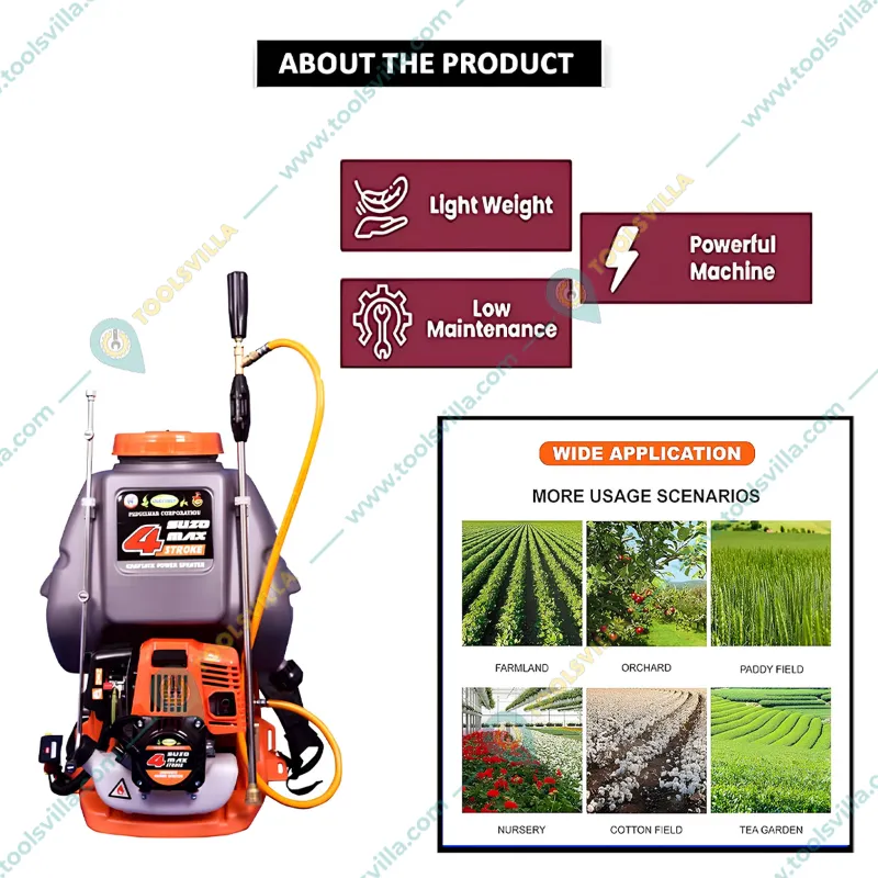 Pad Corp Suzo Max Petrol Operated Power Sprayer, 36cc, 4 Stroke