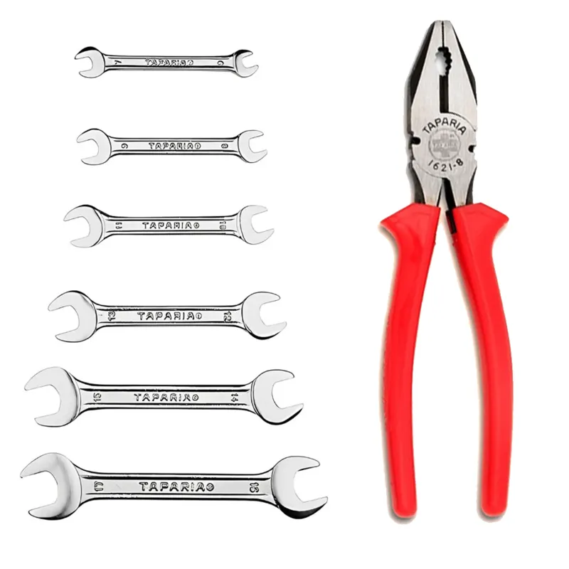 Taparia Hand Tools Combo of 6 Pcs Double Ended Spanner Set DEP 06 With 8 inch Combination Plier 1621 8