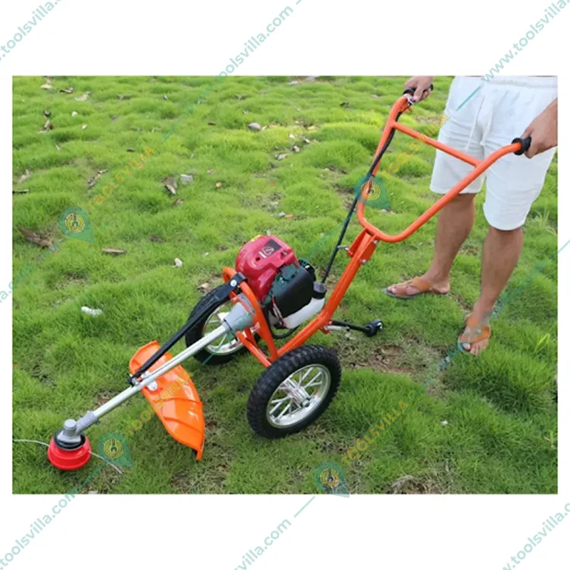 Heavy Duty 4 Stroke 35 CC Hand Push/ Trolley Type Brush Cutter with ...