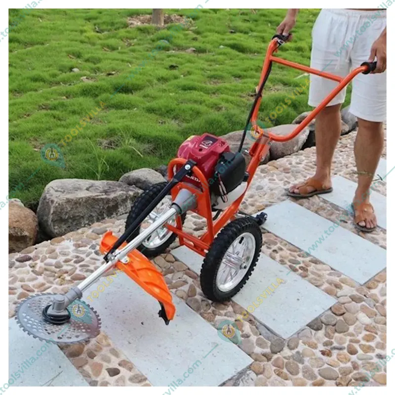 Heavy Duty 4 Stroke 35 CC Hand Push/ Trolley Type Brush Cutter with ...