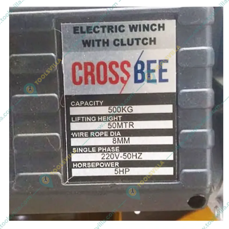 Crossbee 500 kg Mini Crane 360° With Electric Clutch Winch & One Wheel Trolley,3 HP Motor & 50 ...