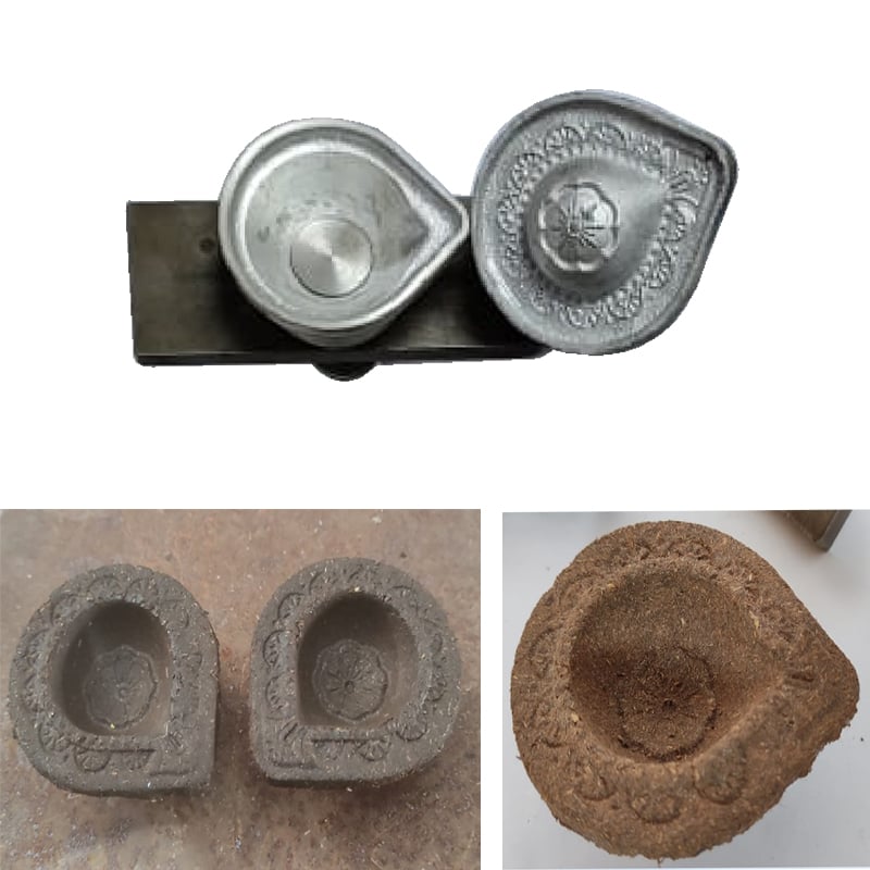 Generic ( Made in India ) - 3" Inch Designer Cow Dung Diya Making Mold ...